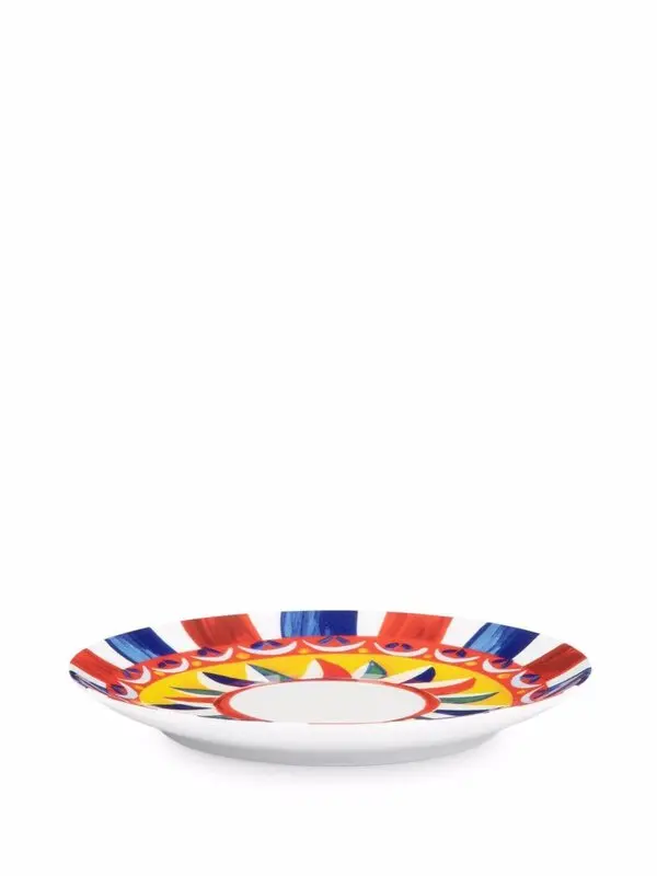 Dolce & Gabbana Carretto-print Porcelain Bread Plates