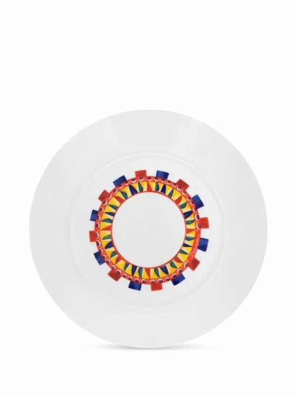 Dolce & Gabbana Carretto-print Porcelain Bread Plates