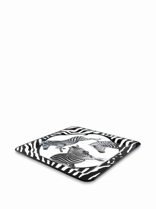 Dolce & Gabbana Zebra-print Wooden Large Tray