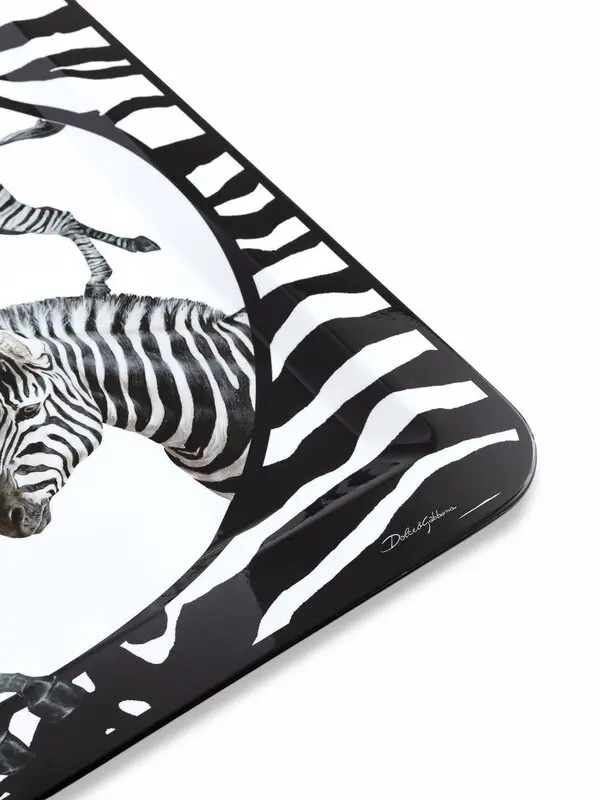 Dolce & Gabbana Zebra-print Wooden Large Tray