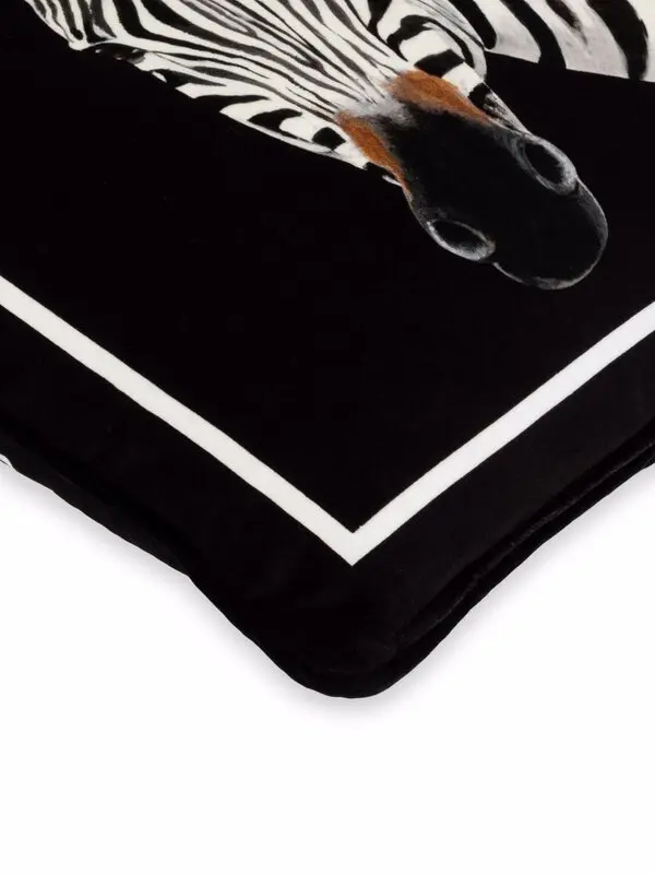 Dolce & Gabbana Small Zebra-print Velvet Cushion