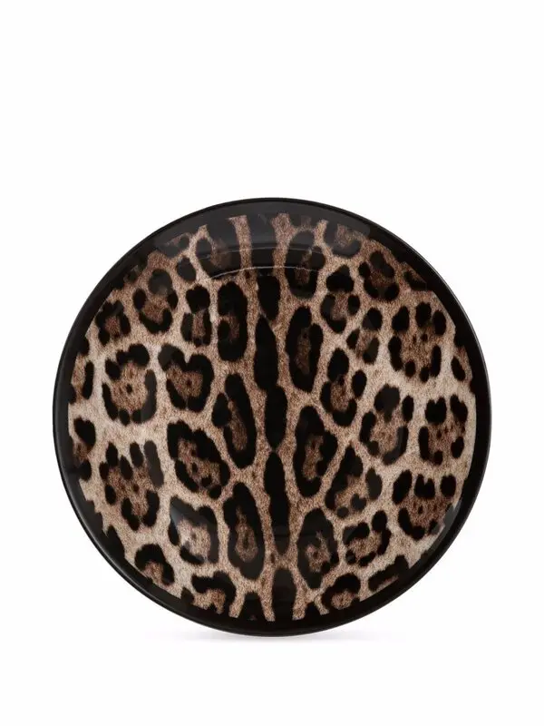 Dolce & Gabbana Leopard-print Porcelain Dessert Plates