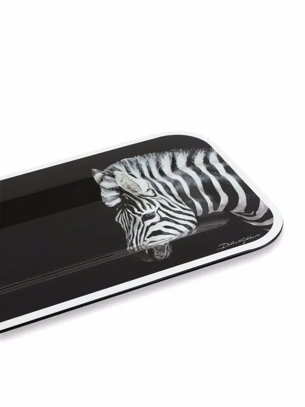 Dolce & Gabbana Small Zebra-print Wood Tray