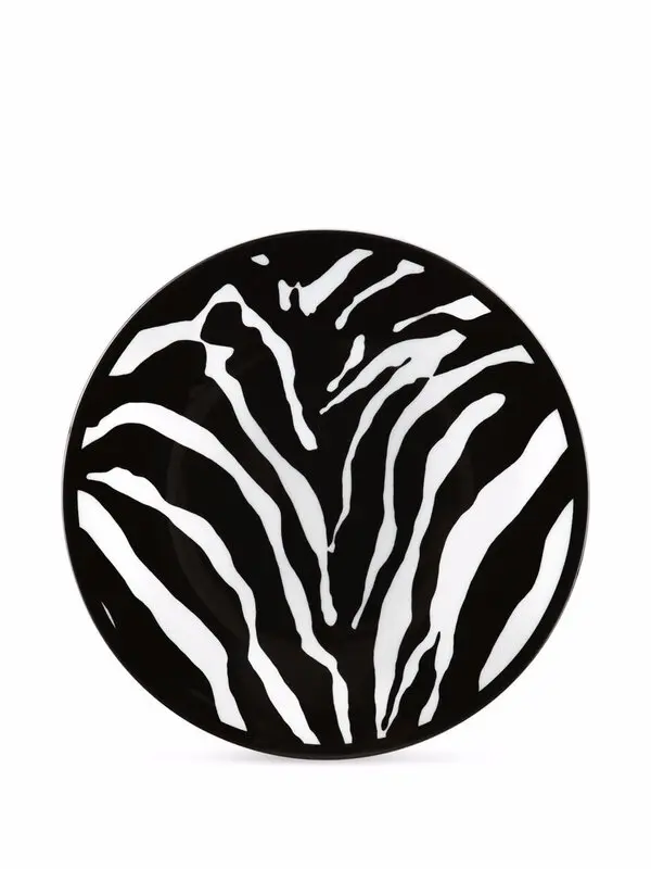 Dolce & Gabbana Zebra-print Porcelain Dessert Plates