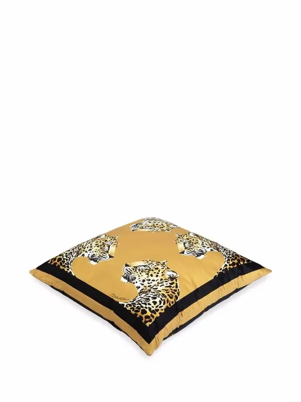 Dolce & Gabbana Medium Leopardo-print Duchesse Cotton Cushion