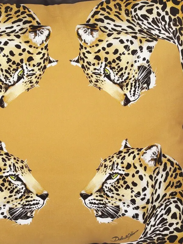 Dolce & Gabbana Medium Leopardo-print Duchesse Cotton Cushion