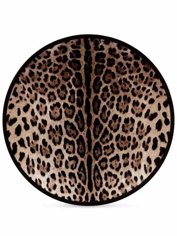 Dolce & Gabbana Leopard-print Porcelain Charger Plate - White