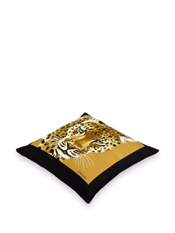 Dolce & Gabbana Small Leopardo-print Canvas Cushion