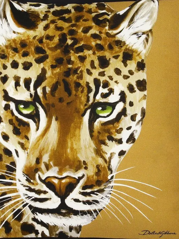 Dolce & Gabbana Small Leopardo-print Canvas Cushion