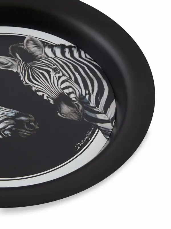 Dolce & Gabbana Zebra-print Lacquered Tray