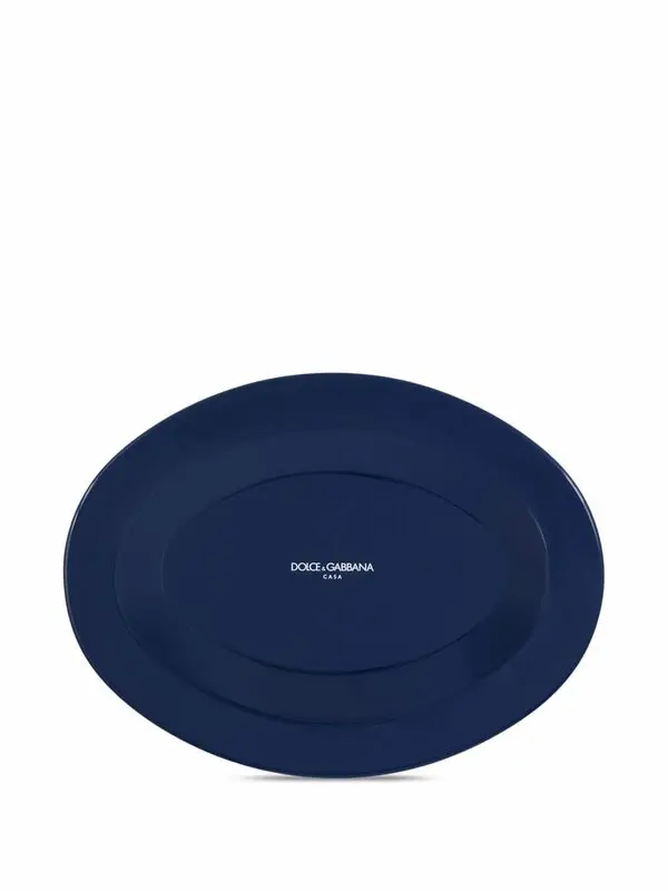 Dolce & Gabbana Mediterraneo-print Wooden Tray - White