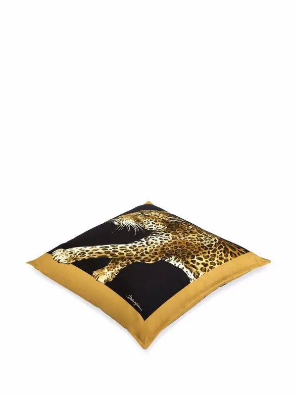 Dolce & Gabbana Medium Leopardo-print Canvas Cushion