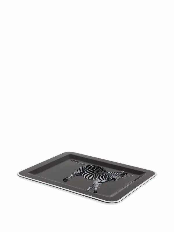 Dolce & Gabbana Medium Zebra-print Wood Tray