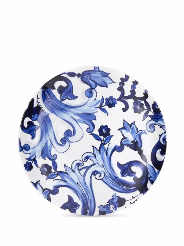 Dolce & Gabbana Blu Mediterraneo-print Porcelain Dinner Plates