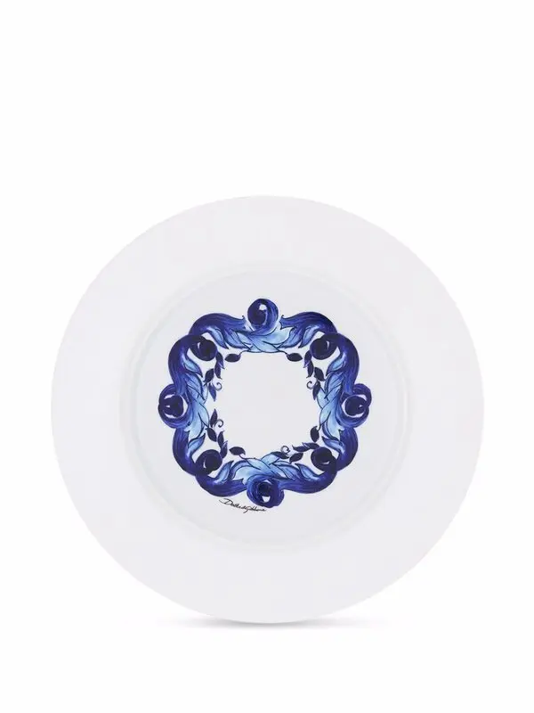 Dolce & Gabbana Blu Mediterraneo-print Porcelain Dinner Plates