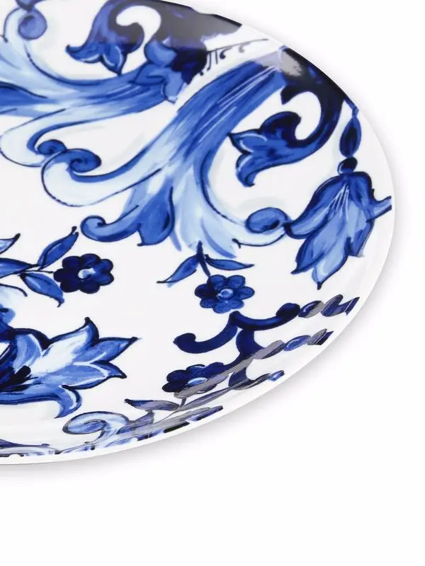 Dolce & Gabbana Blu Mediterraneo-print Porcelain Dinner Plates