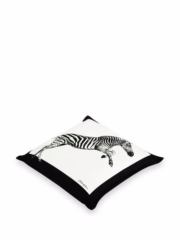 Dolce & Gabbana Small Zebra-print Canvas Cushion