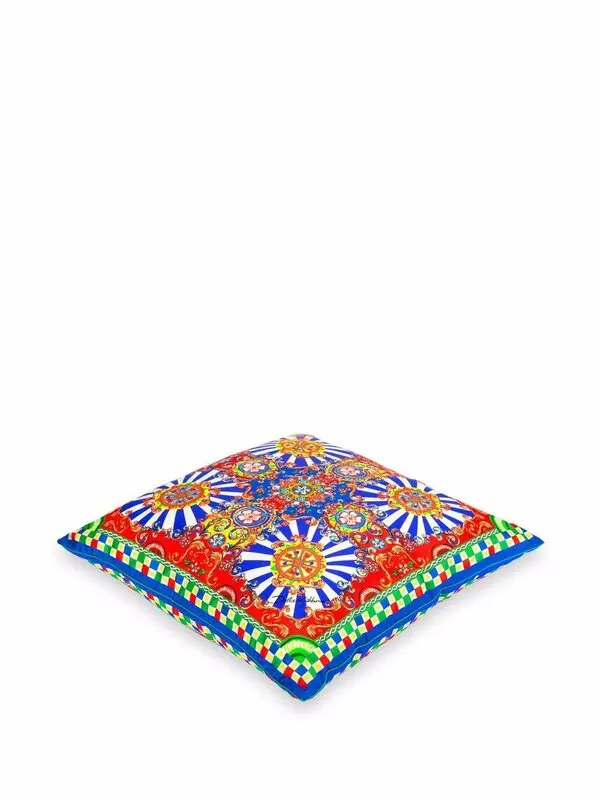 Dolce & Gabbana Medium Carretto-print Silk Cushion