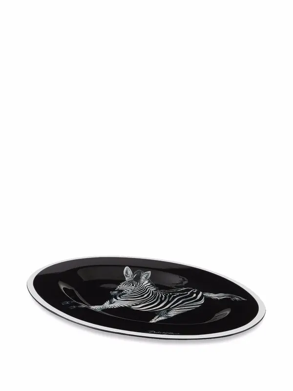 Dolce & Gabbana Zebra-print Wooden Tray