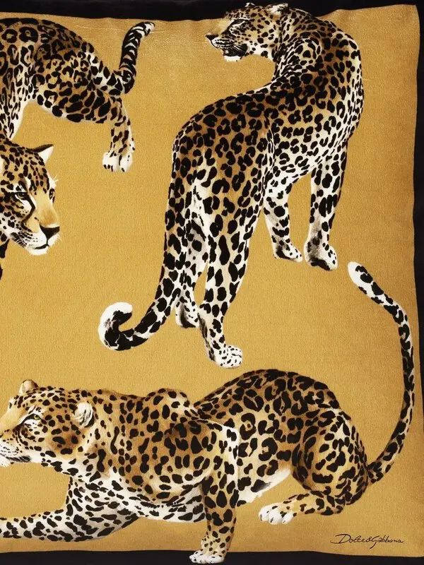 Dolce & Gabbana Medium Leopardo-print Velvet Cushion