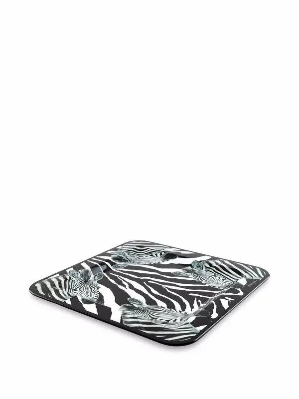 Dolce & Gabbana Medium Zebra-print Wood Tray