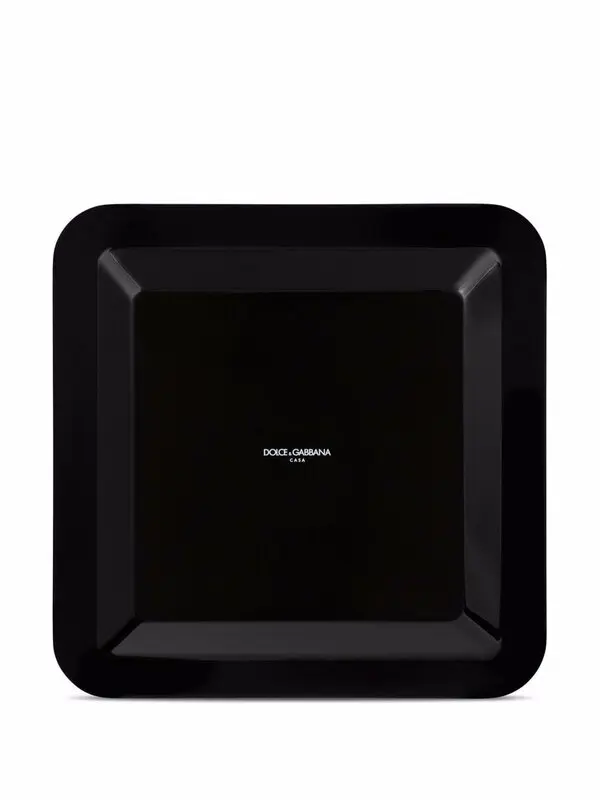 Dolce & Gabbana Medium Zebra-print Wood Tray