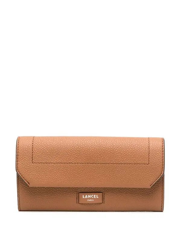LANCEL Pebbled-leather Purse - Neutrals