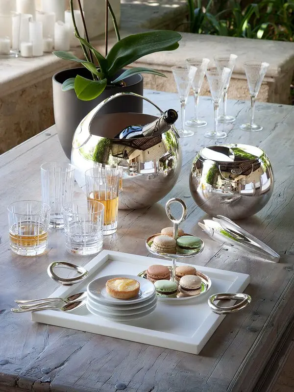 Christofle Vertigo Two-tier Pastry Stand
