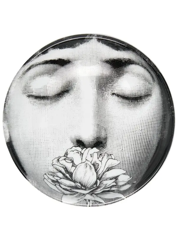 FORNASETTI Tema E Variazioni 393 Porcelain Ashtray - White