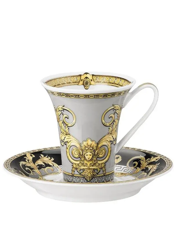 Versace X Rosenthal Prestige Gala Espresso Cup Set - White