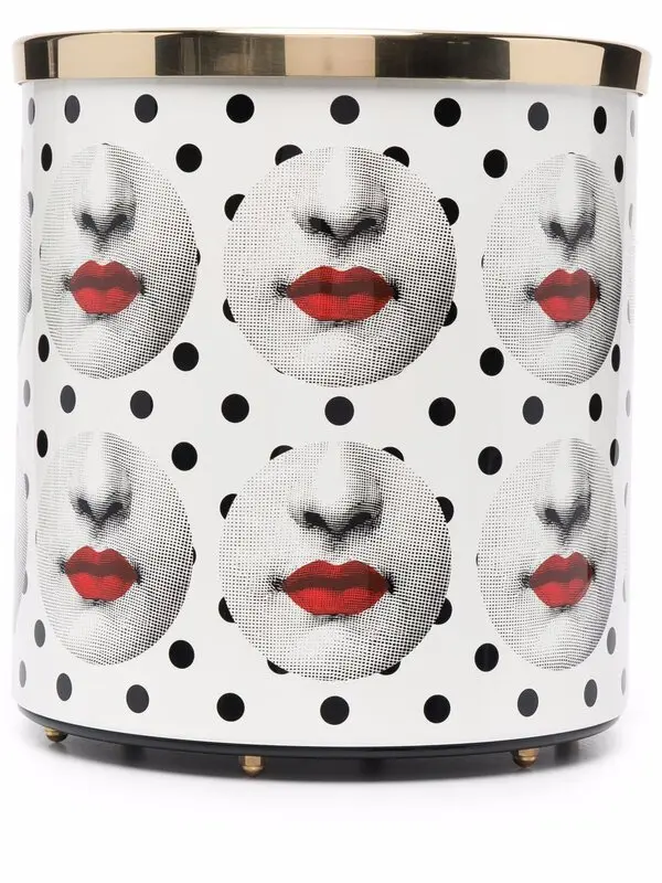 FORNASETTI Comme Des Forna Paper Bin - White