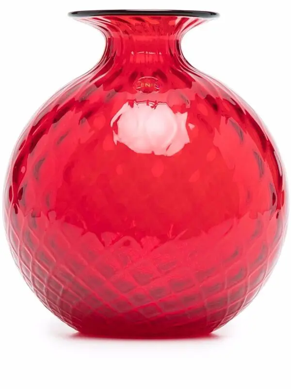 VENINI Monofiori Balloton Glass Vase - Red