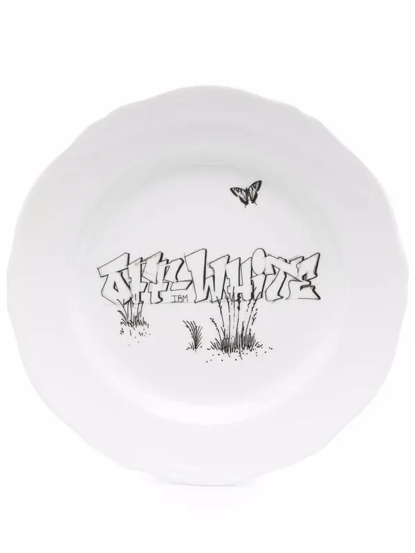Off-White X Ginori 1735 Logo-print Dessert Plate - White