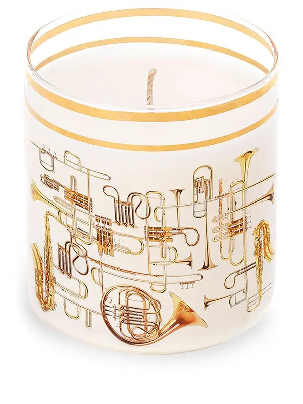 SELETTI Trumpets Porcelain Candle - White