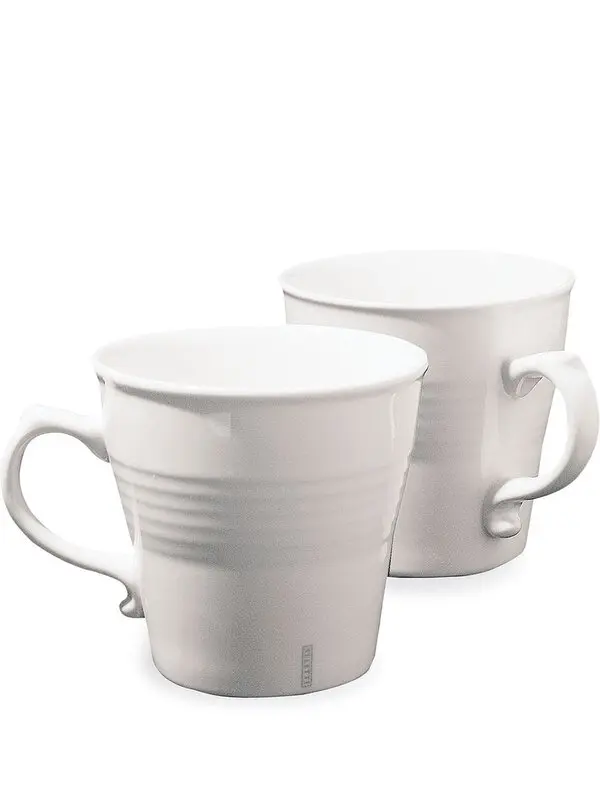SELETTI Porcelain Cups - White
