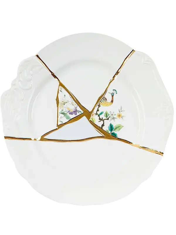 SELETTI Kintsugi No. 2 Dinner Plate - White