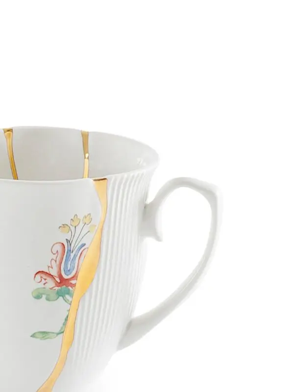 SELETTI Floral-print Porcelain Cup