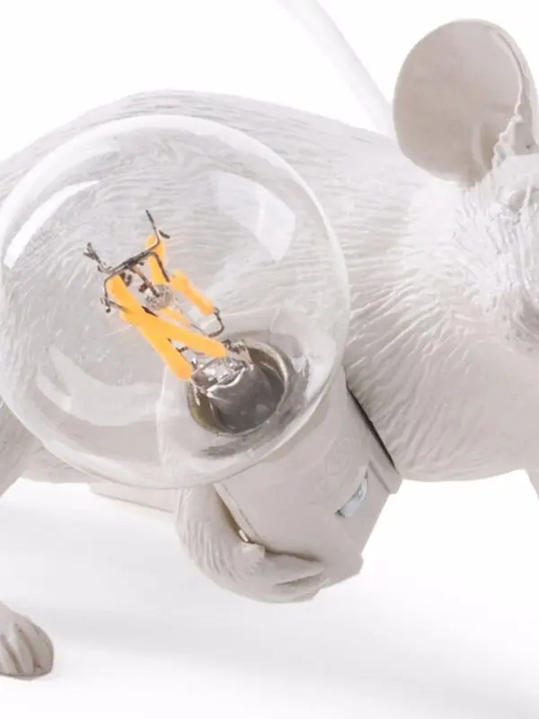 SELETTI Mouse Resin Lamp - White