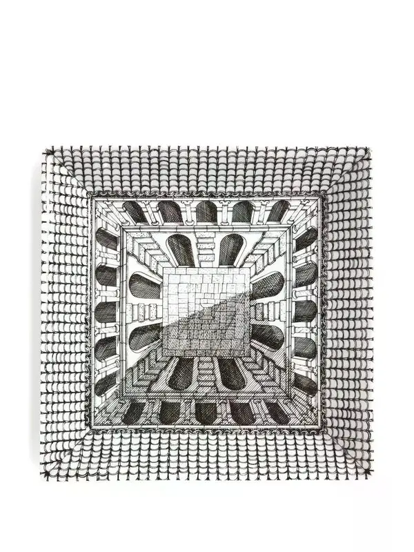 FORNASETTI Architettura Plate - Grey