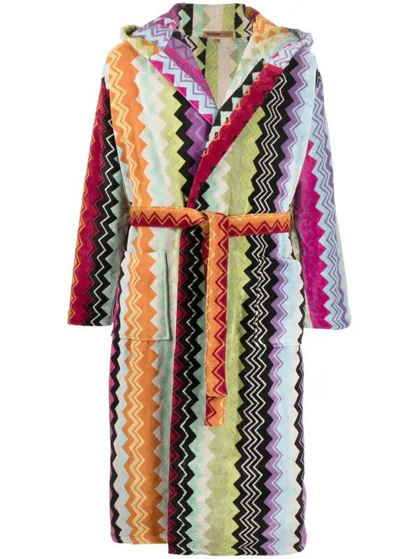 Missoni Zig-zag Print Bath Robe - Orange
