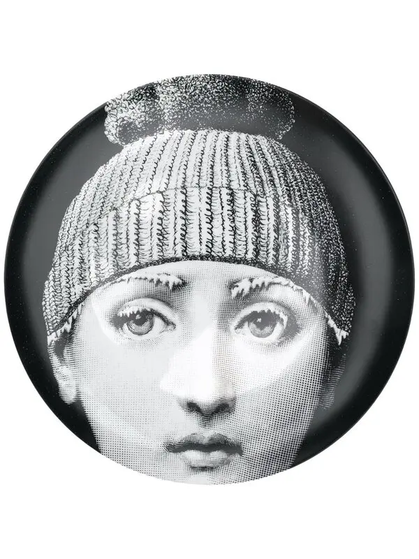 FORNASETTI T&v Printed Decorative Plate - White