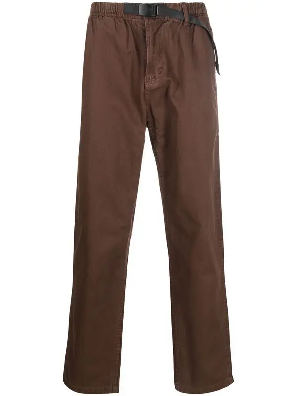 Gramicci Belted-waist Straight-leg Trousers - Brown