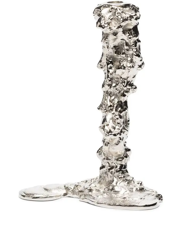 POLSPOTTEN Large Drip Candle Holder - Silver