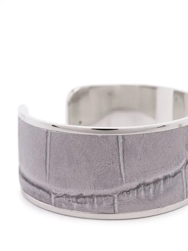 PINETTI Crocodile-embossed Napkin Ring - Grey
