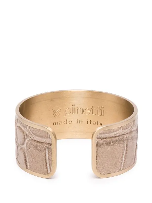 PINETTI Crocodile-embossed Napkin Ring - Neutrals