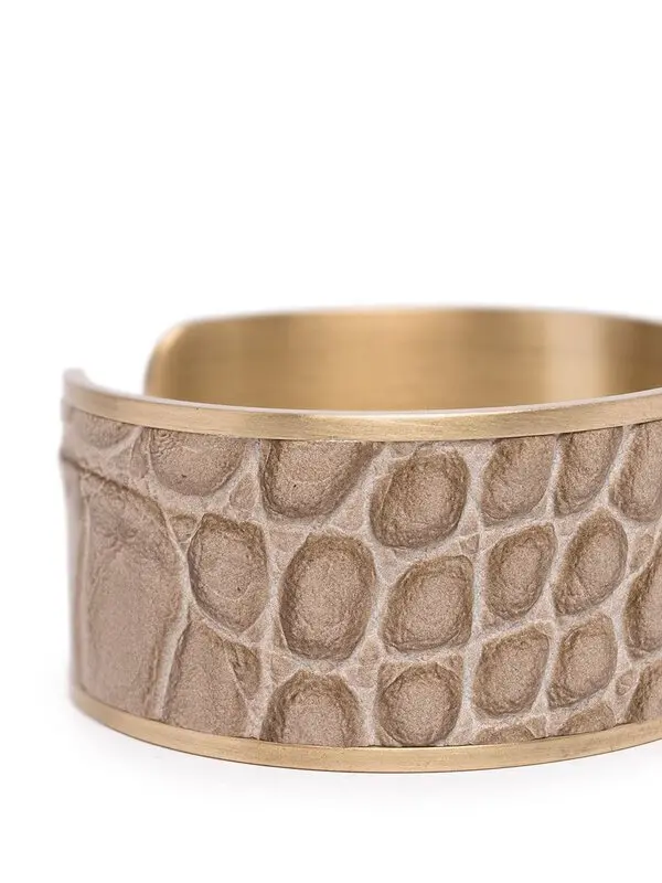 PINETTI Crocodile-embossed Napkin Ring - Neutrals