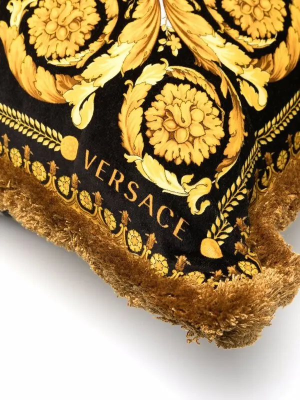 Versace Reversible Fringed-edge Cushion