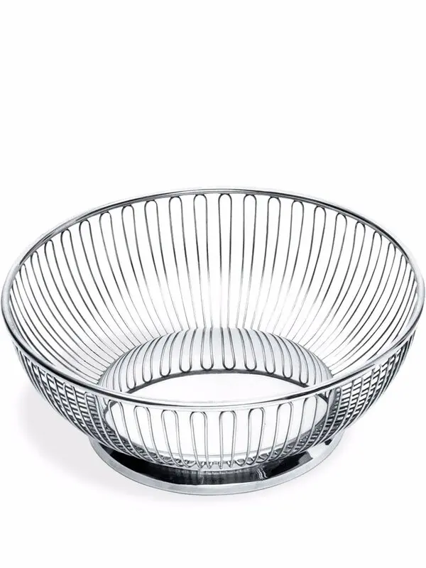 ALESSI Large Round Wire Basket - Silver
