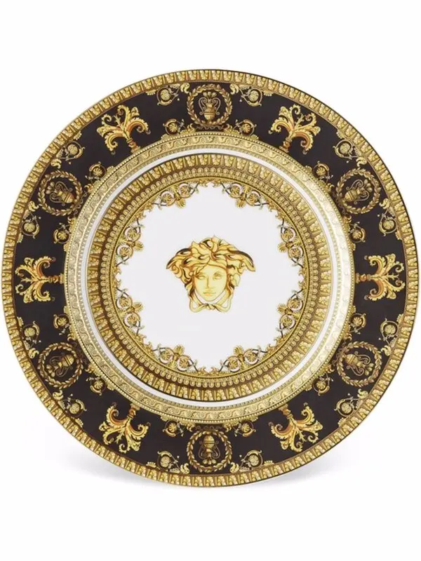 Versace Baroque Nero Plate - White