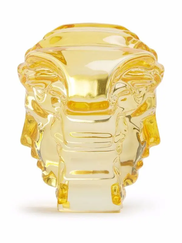Versace Medusa Lumiere Crystal Paperweight - Yellow
